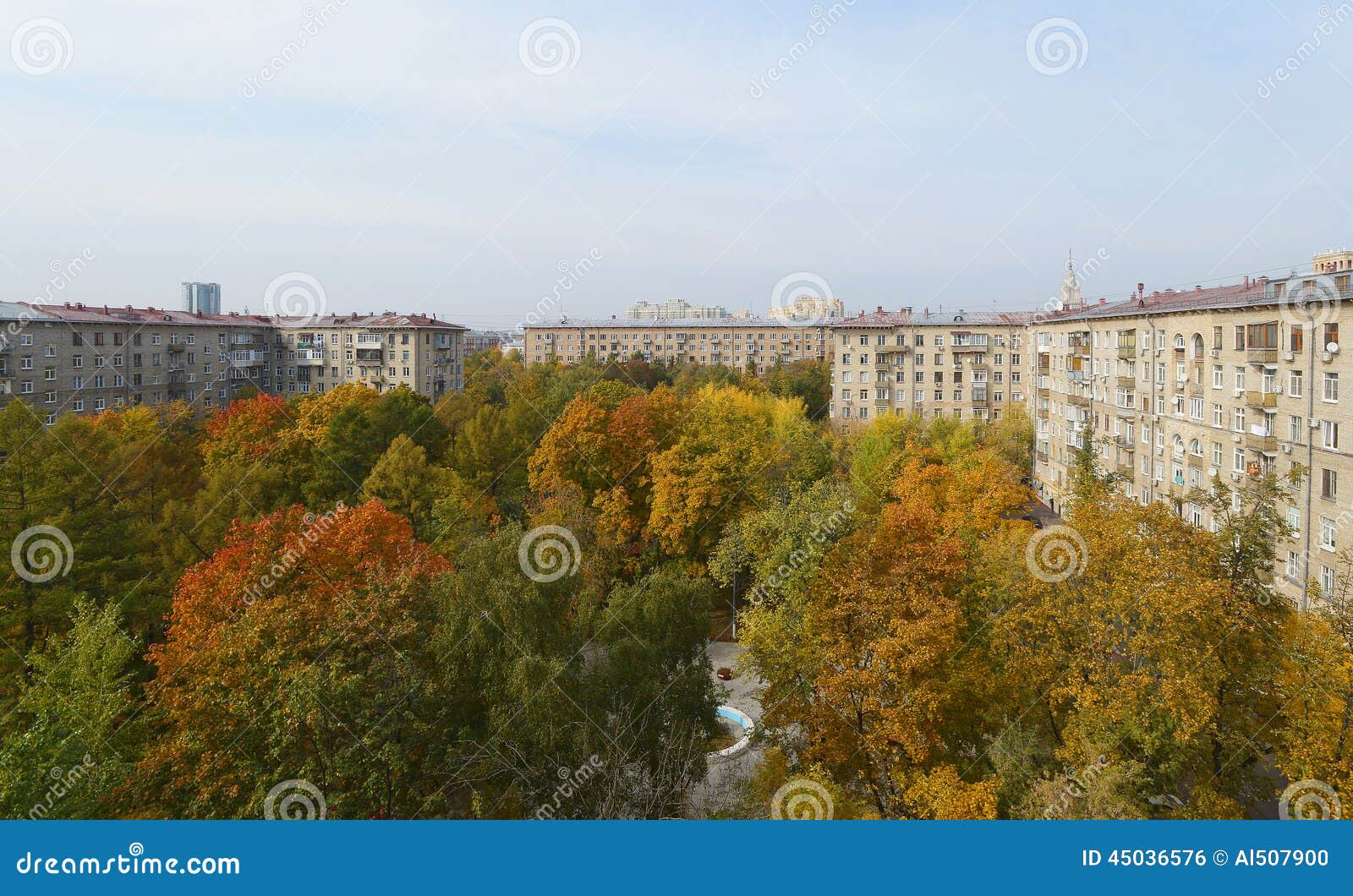 Moscow Court in the Fall in September Stock Photo - Image of fall ...