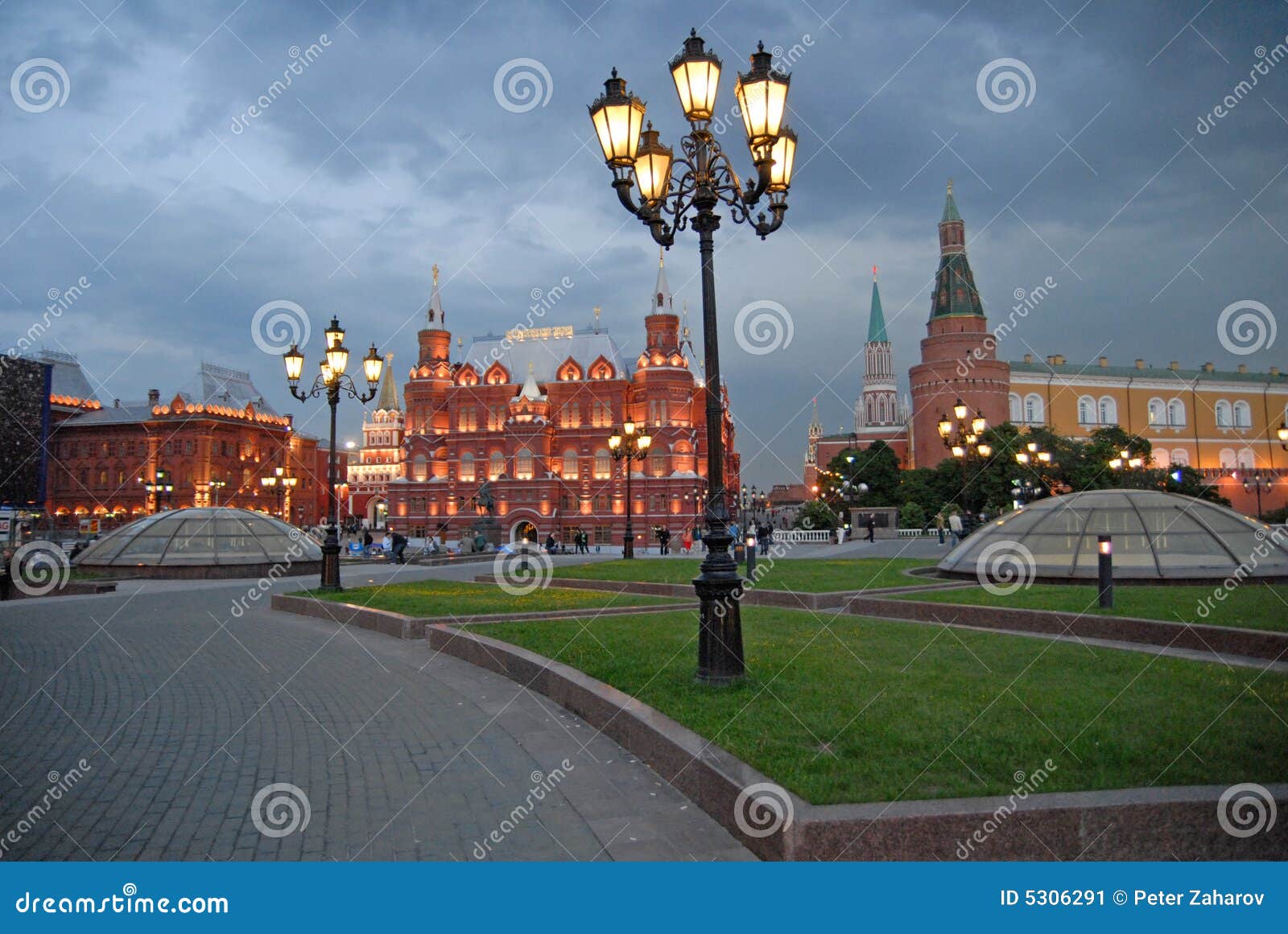 Moscow in the Evening. Russia Stock Image - Image of wall, brick: 5306291