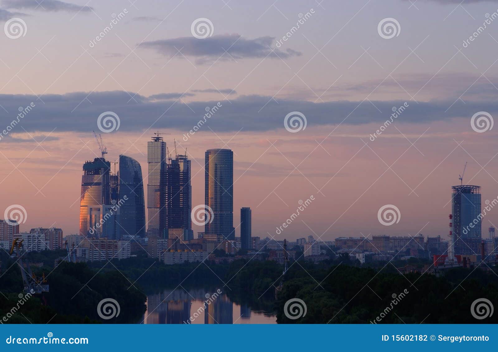 Moscow financial center stock photo. Image of city, futuristic - 15602182