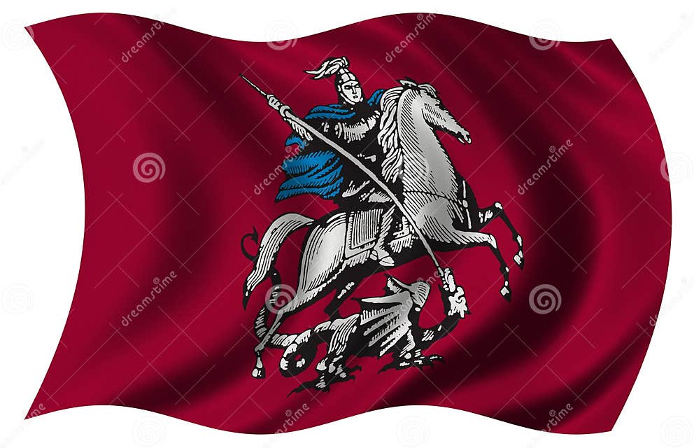Moscow Flag stock illustration. Illustration of asian - 1230350
