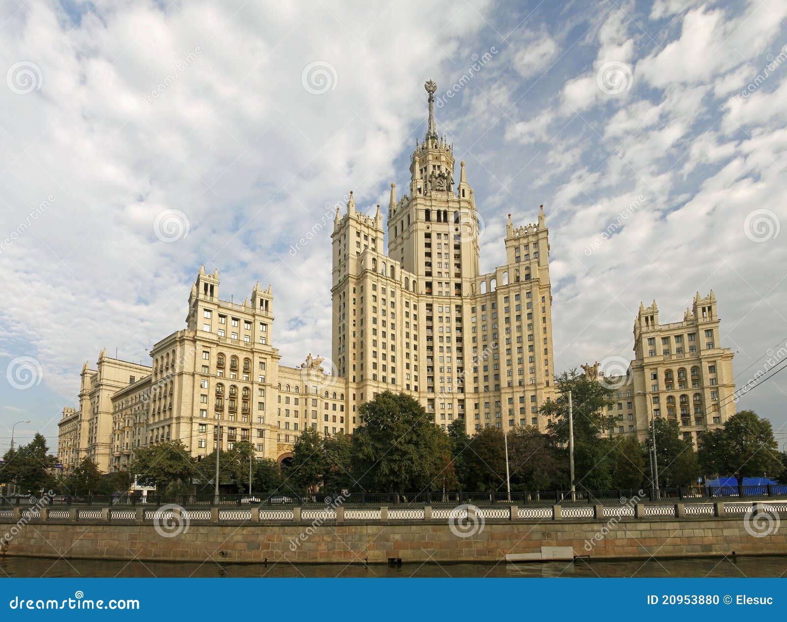 Moscow High Stalin Building. Stock Photo - Image of place, city: 20953880
