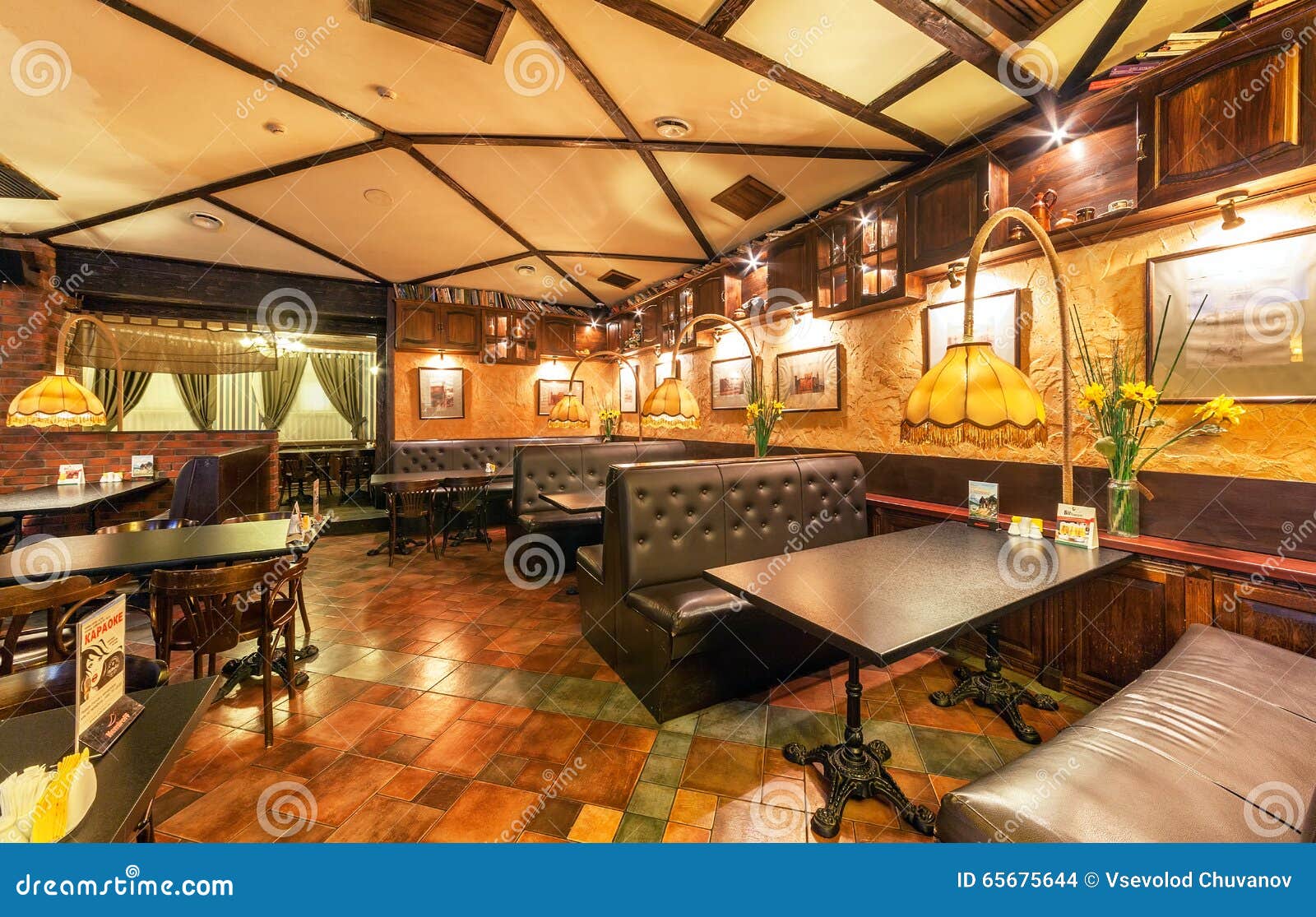 MOSCOW - JULY 2013: the Interior of a Beer Restaurant PivCo. Modern ...