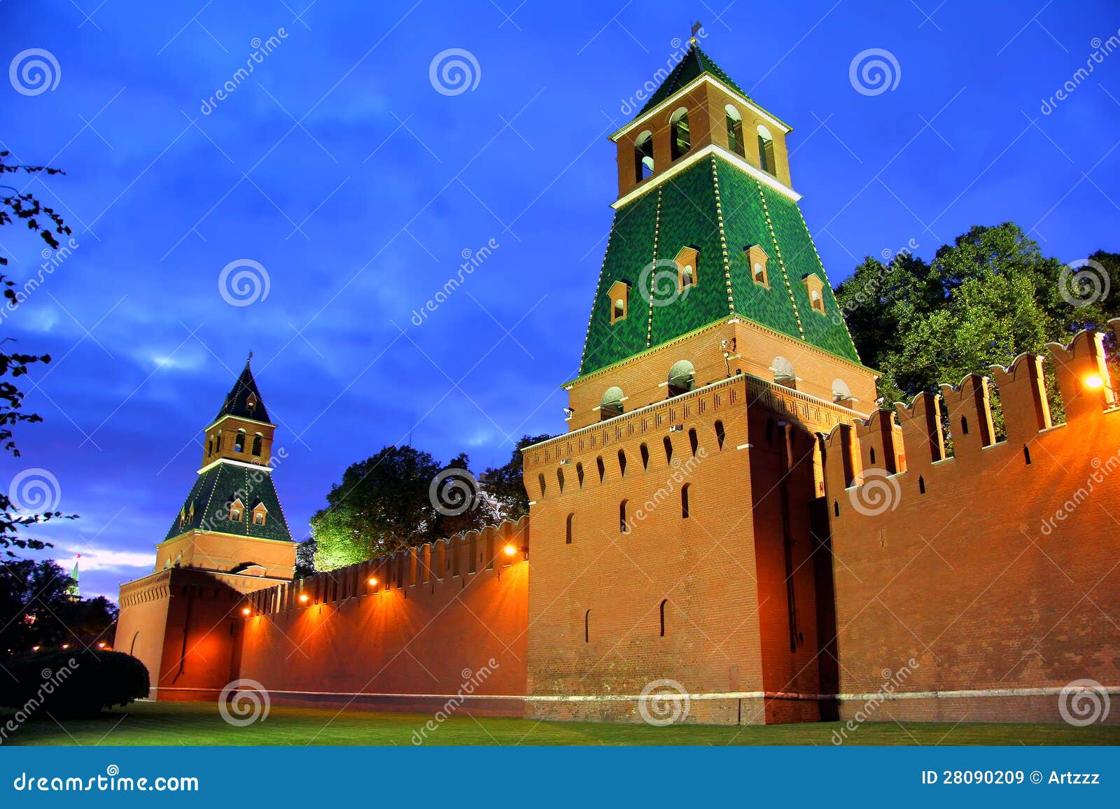 Moscow Kremlin stock image. Image of dark, green, fort - 28090209