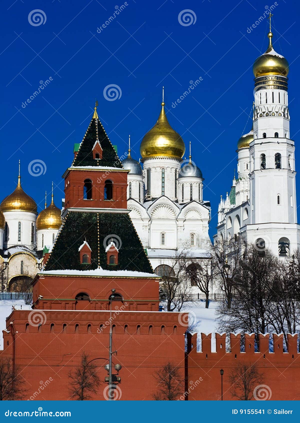 Moscow Kremlin and Churches Stock Image - Image of construction ...