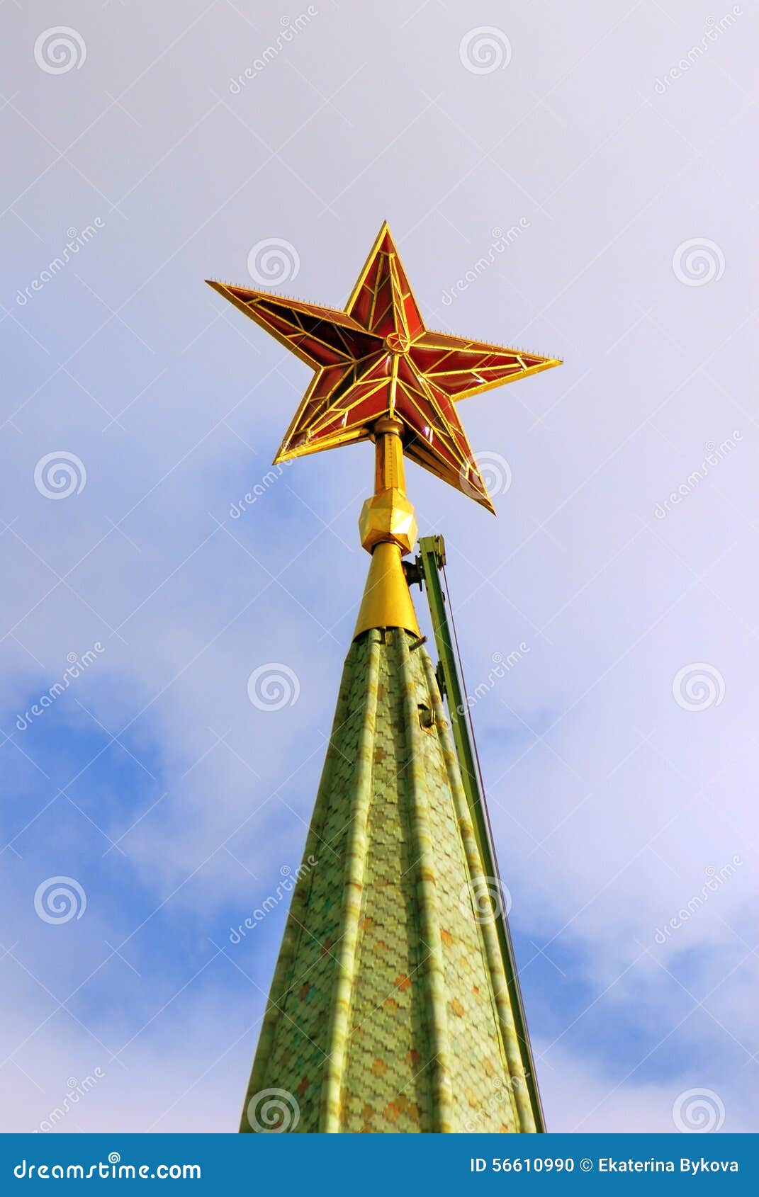Moscow Kremlin. Red Ruby Star Stock Photo - Image of orthodox, ruby ...