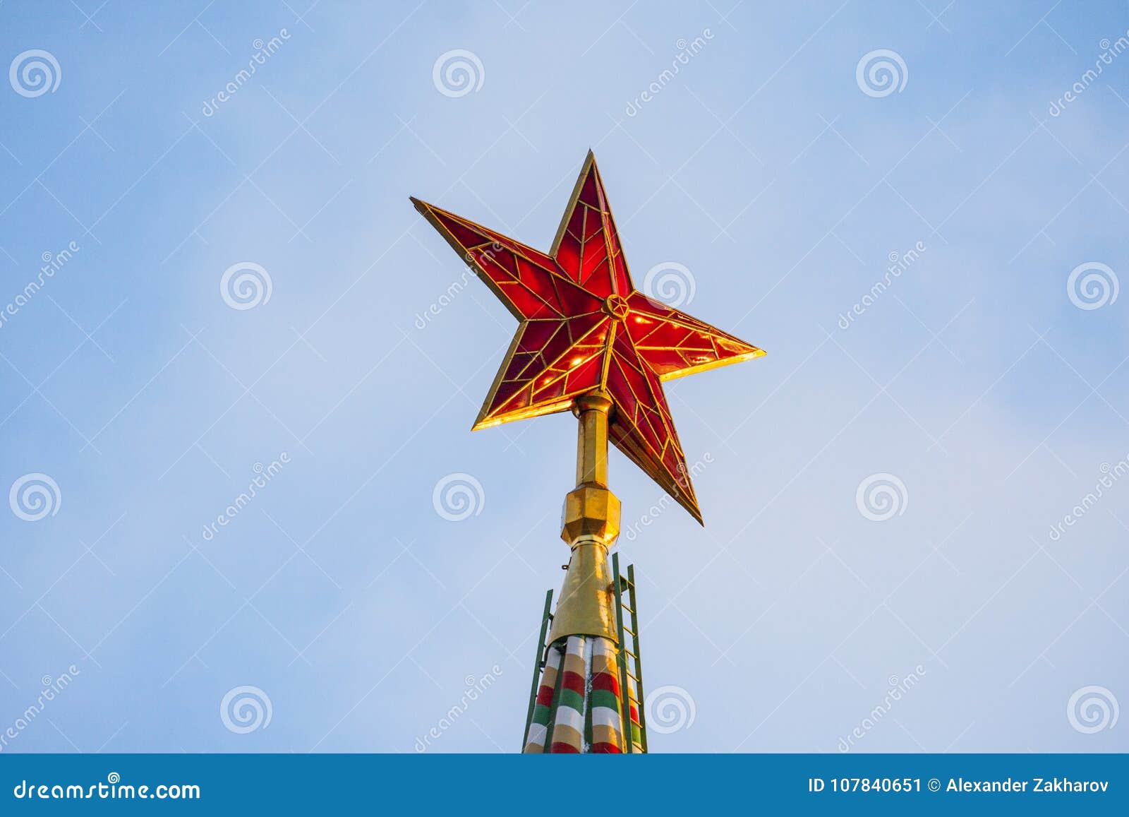 Moscow, the Kremlin, the Red Star on the Spasskaya Tower Stock Image ...