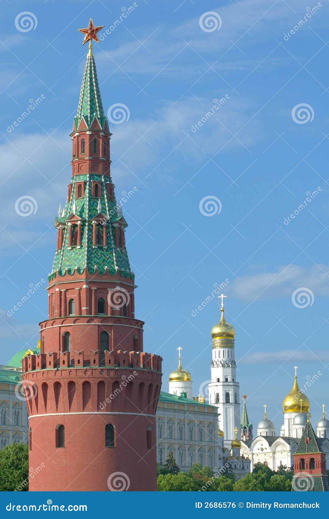 Kremlin Tower With A Red Star Stock Photography | CartoonDealer.com ...