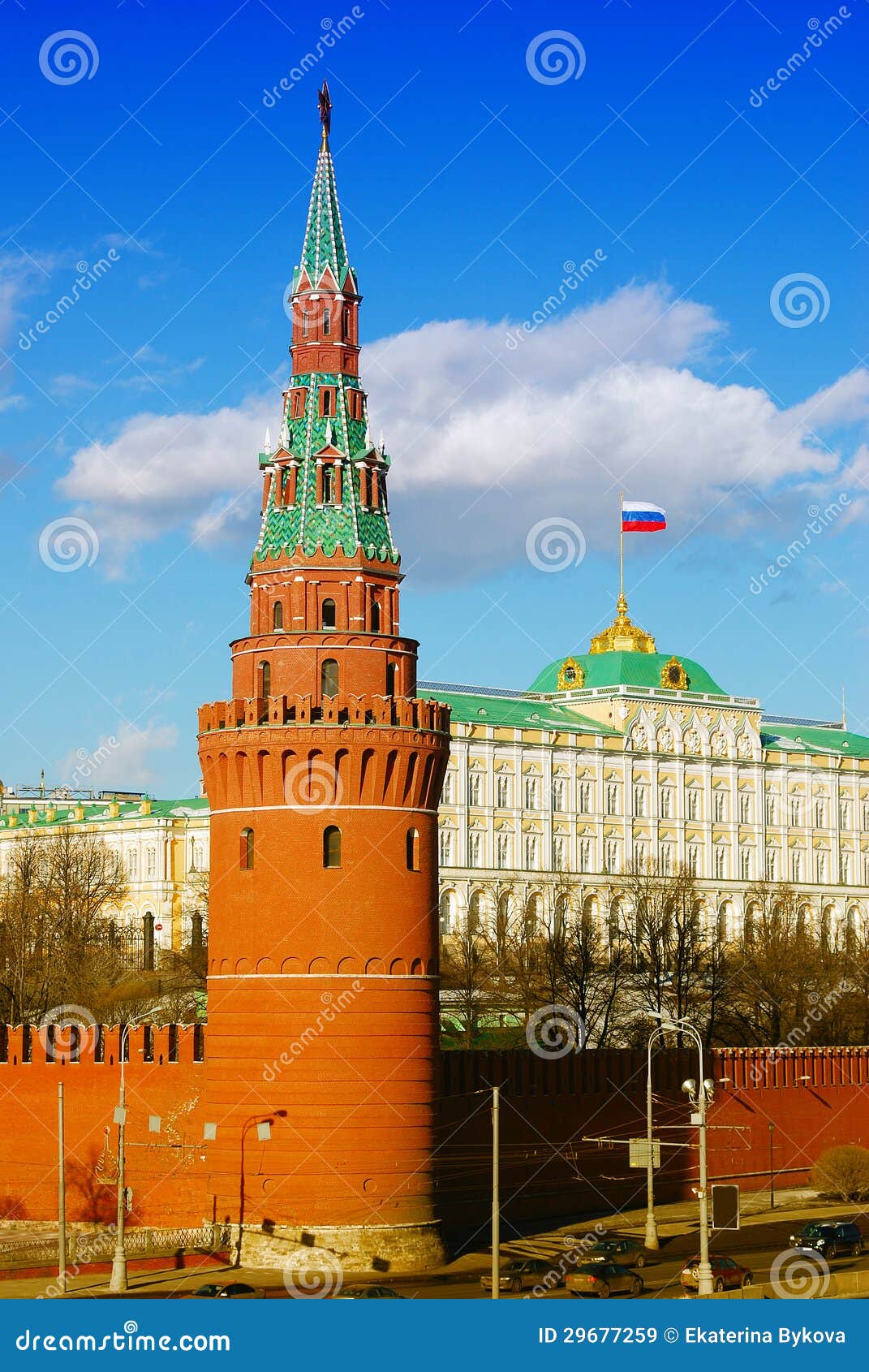 Moscow Kremlin Tower and Wall. Stock Image - Image of russia, heritage ...