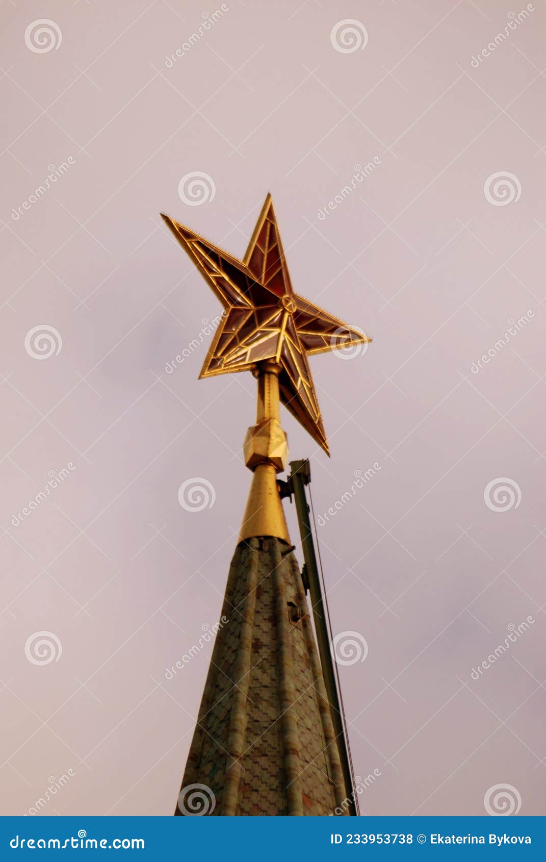 Moscow Kremlin Tower with Ruby Star Stock Photo - Image of blue ...