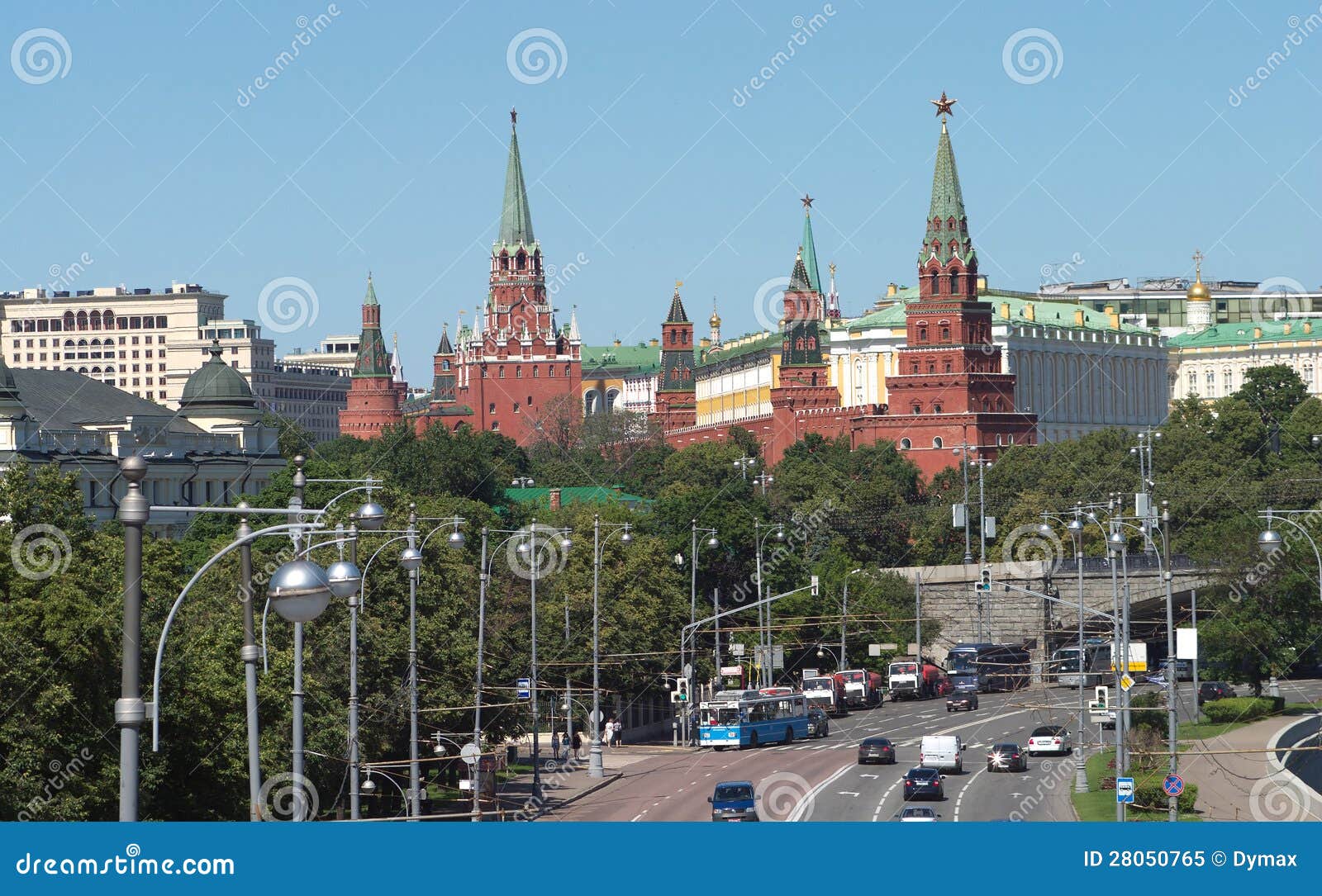 Moscow Kremlin view stock image. Image of moscow, outdoors - 28050765
