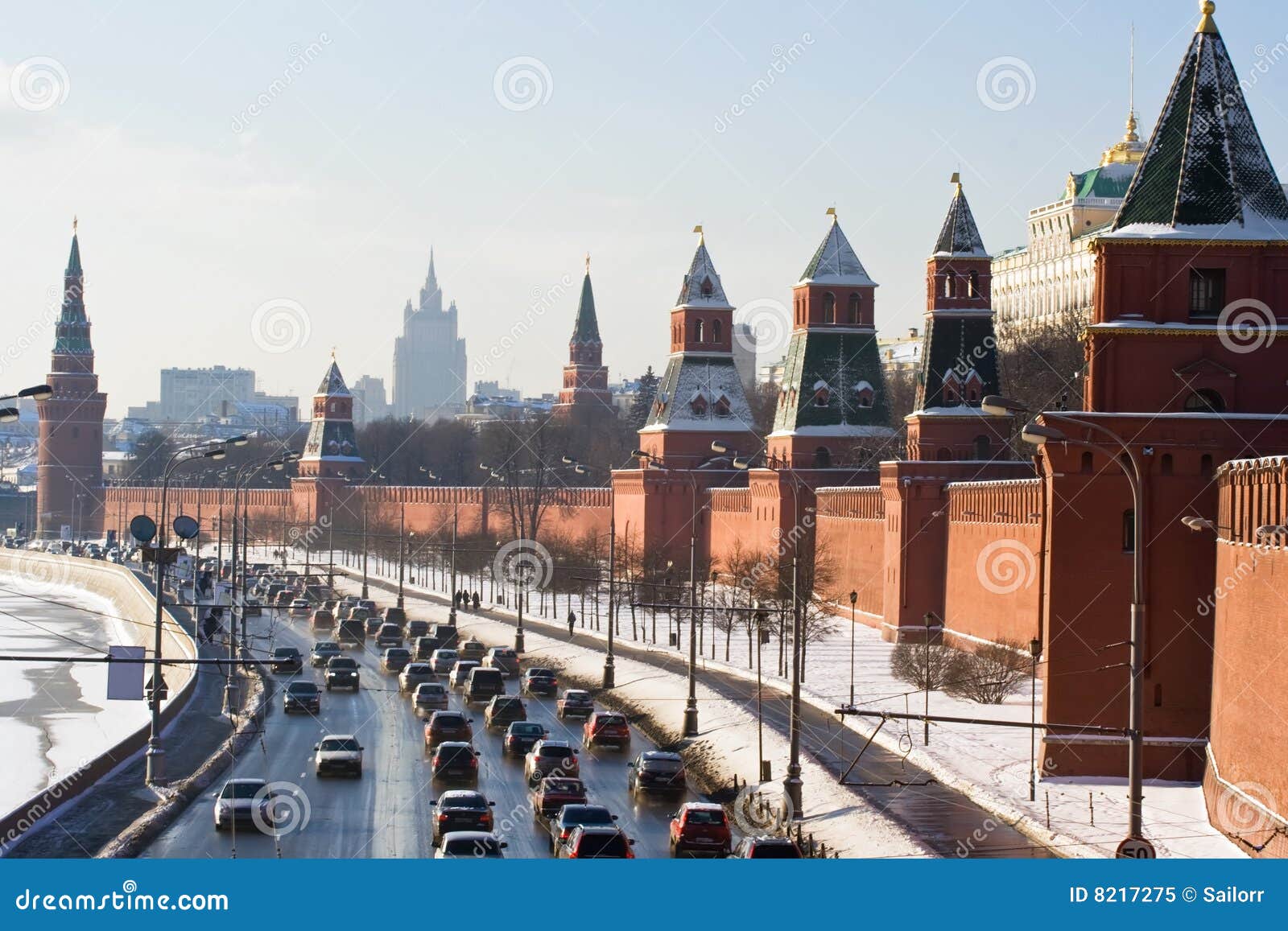 Moscow Kremlin wall stock image. Image of church, archangel - 8217275