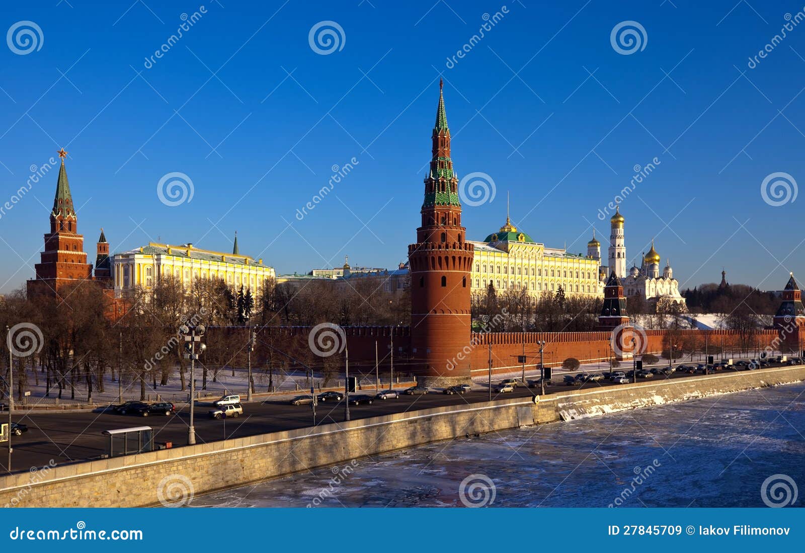Moscow Kremlin in winter stock image. Image of architecture - 27845709