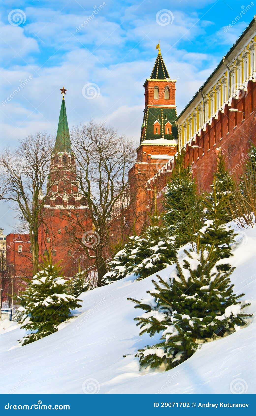 Moscow Kremlin in winter stock photo. Image of color - 29071702