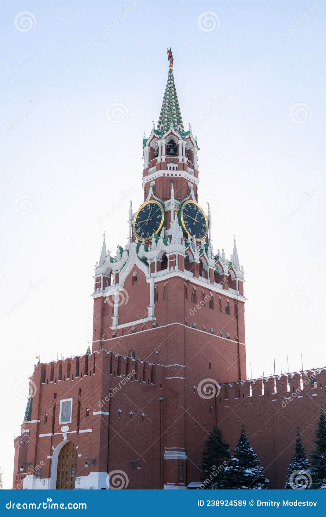 Moscow Kremlin in Winter in Shadow, Vertical Photo Stock Image - Image ...