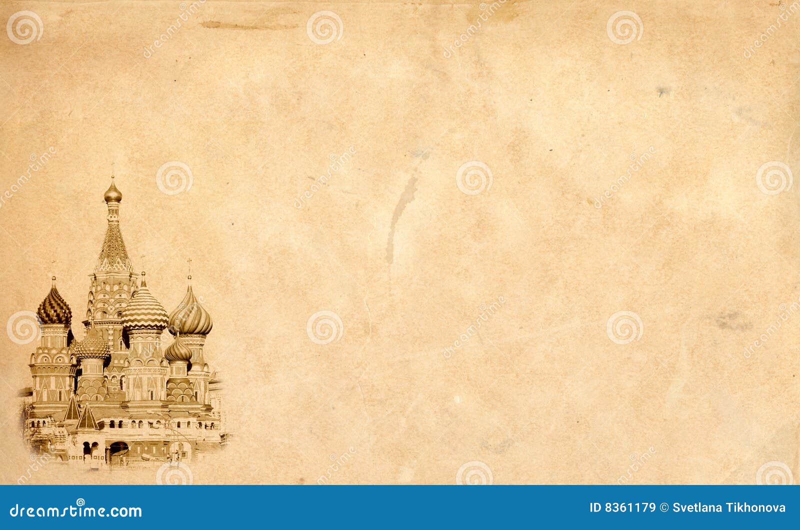 Moscow Landmark Background. Stock Illustration - Illustration of ...