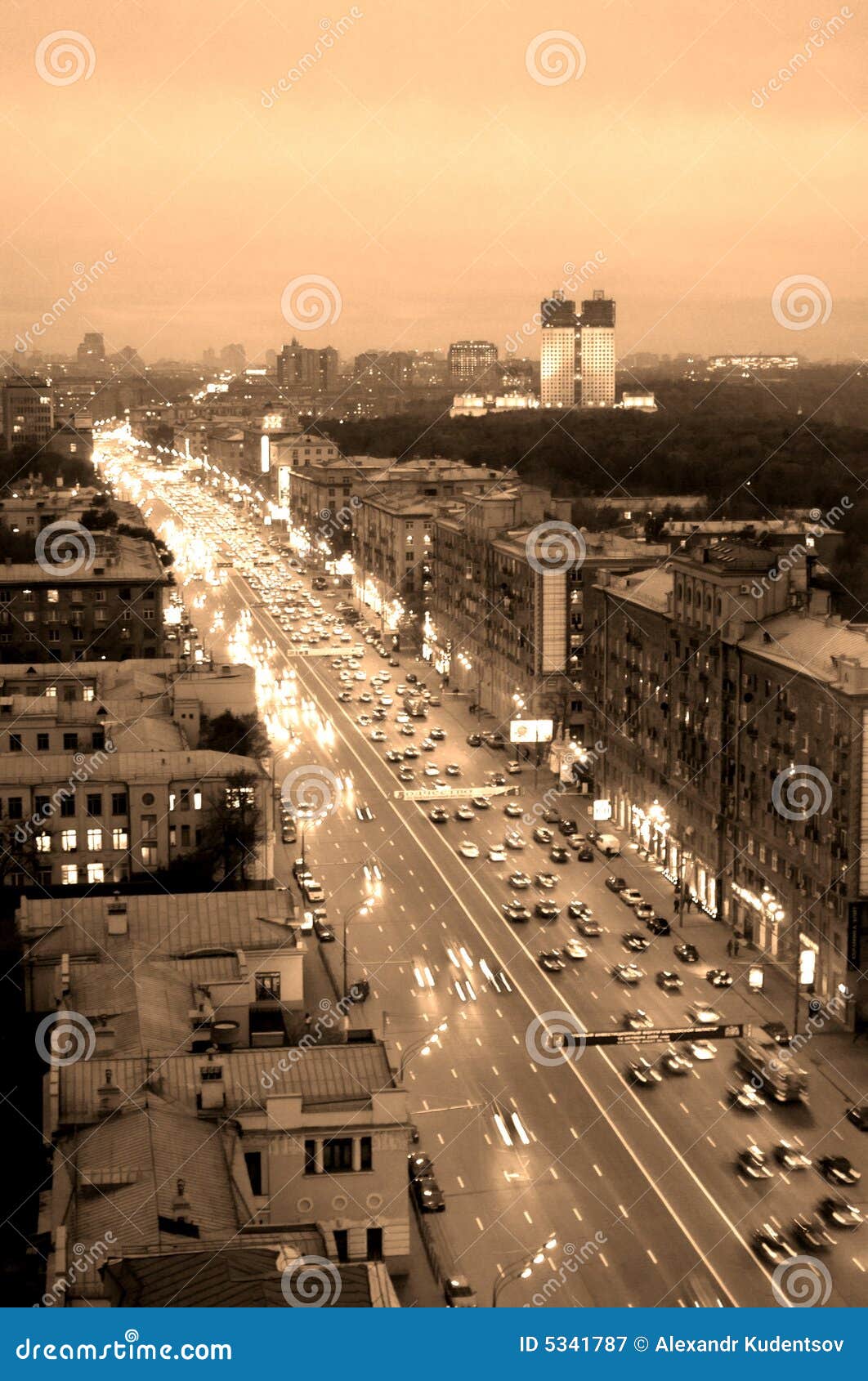 Moscow. Leninsky avenue stock image. Image of travel, russia - 5341787