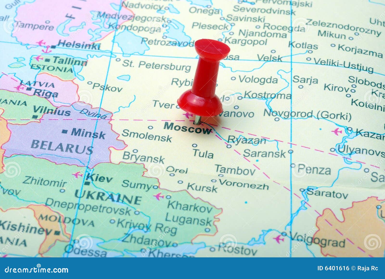 Moscow in map stock photo. Image of russia, world, travel - 6401616