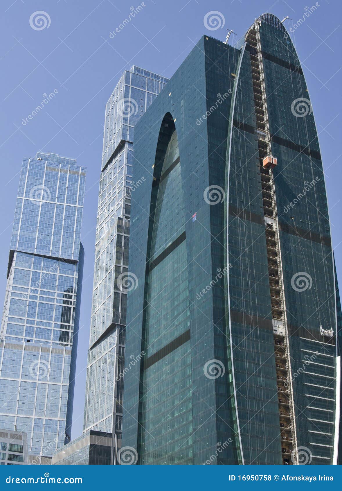 Moscow, modern building stock photo. Image of tower, business - 16950758