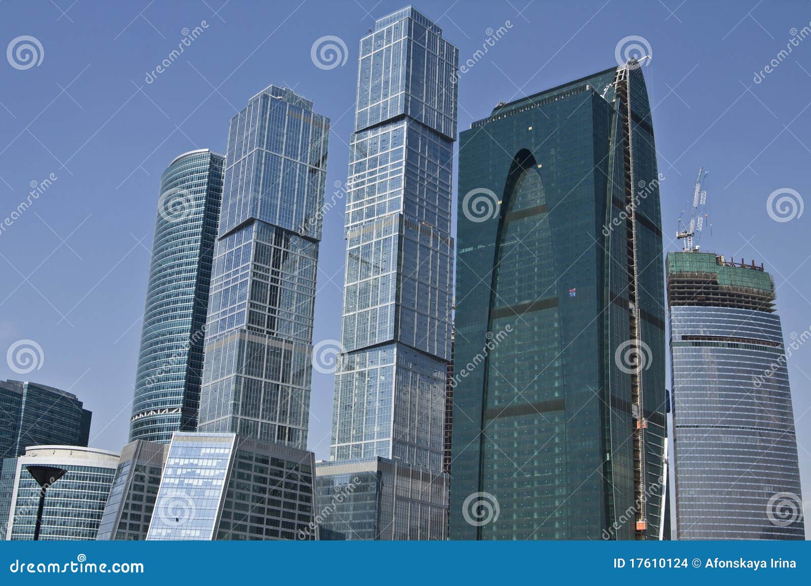 Moscow, modern buildings stock photo. Image of business - 17610124