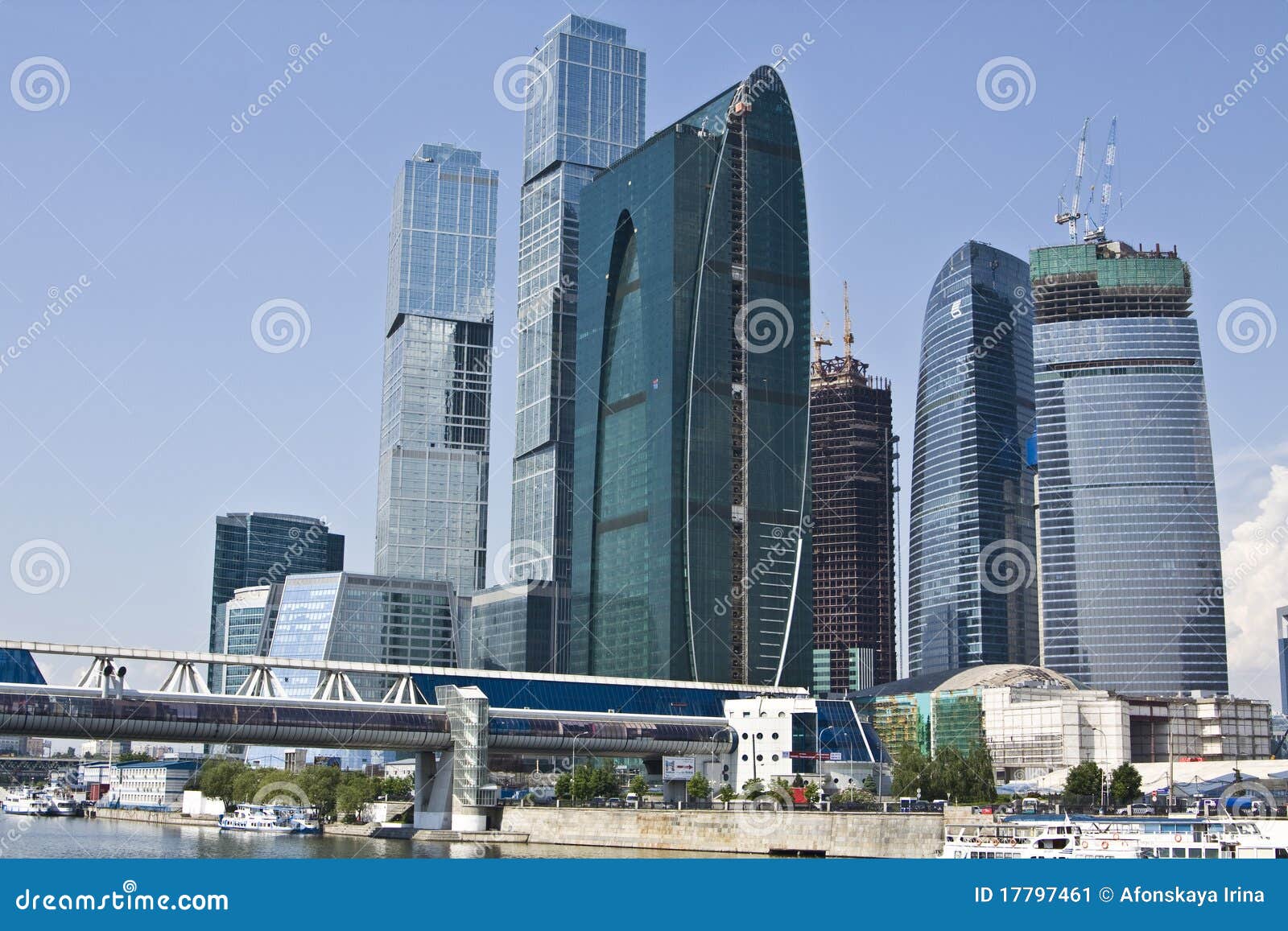 Moscow, modern buildings stock image. Image of center - 17797461