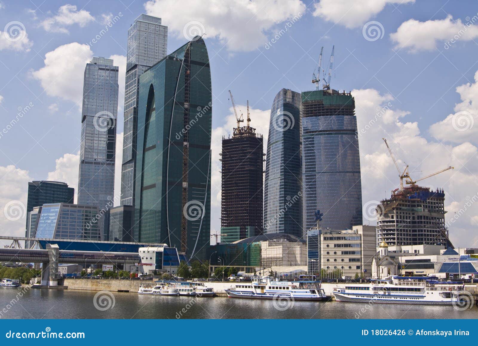 Moscow, modern buildings editorial photo. Image of russia - 18026426