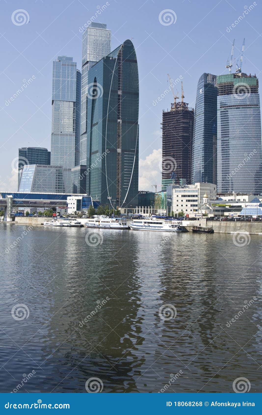 Moscow, modern buildings editorial stock photo. Image of center - 18068268