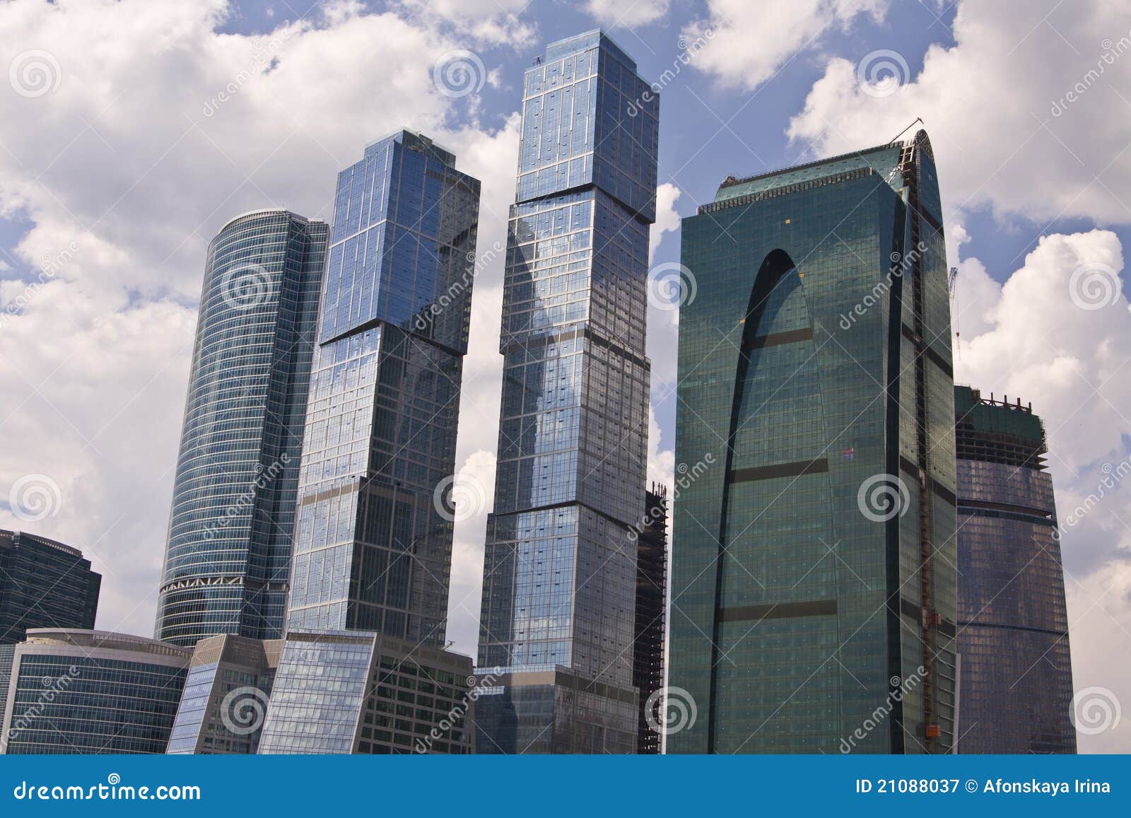 Moscow, modern buildings stock image. Image of office - 21088037