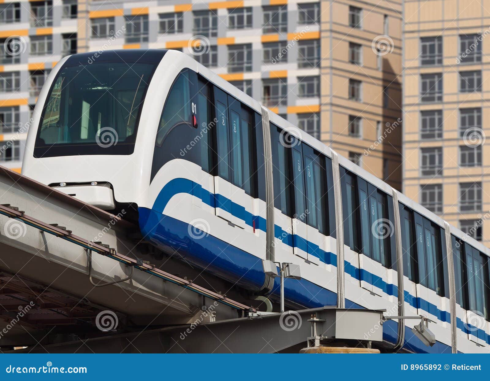 The Moscow Monorail Railway Stock Photo - Image of dynamic, city: 8965892