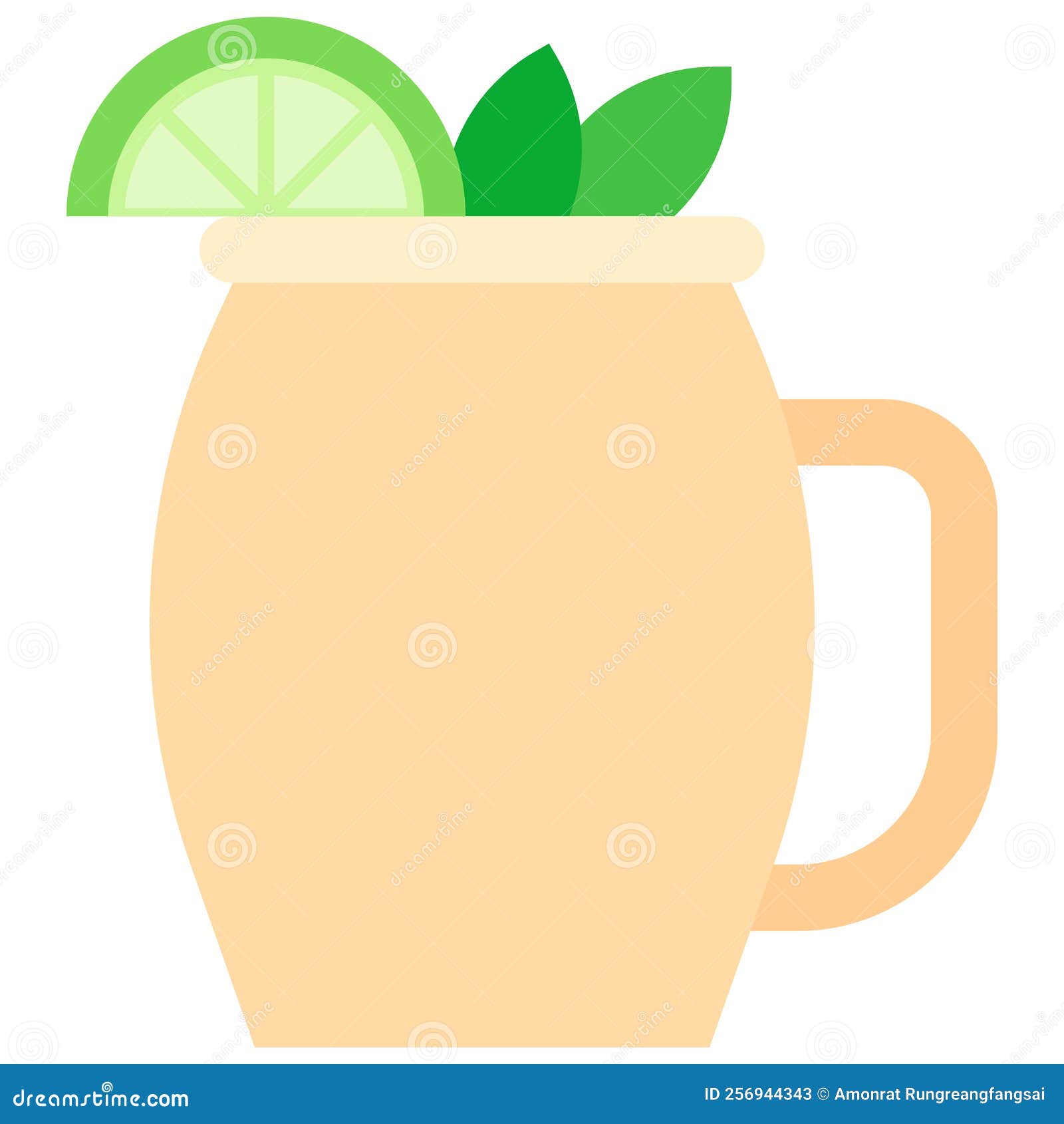 Moscow Mule Cocktail Icon, Alcoholic Mixed Drink Vector Stock Vector ...