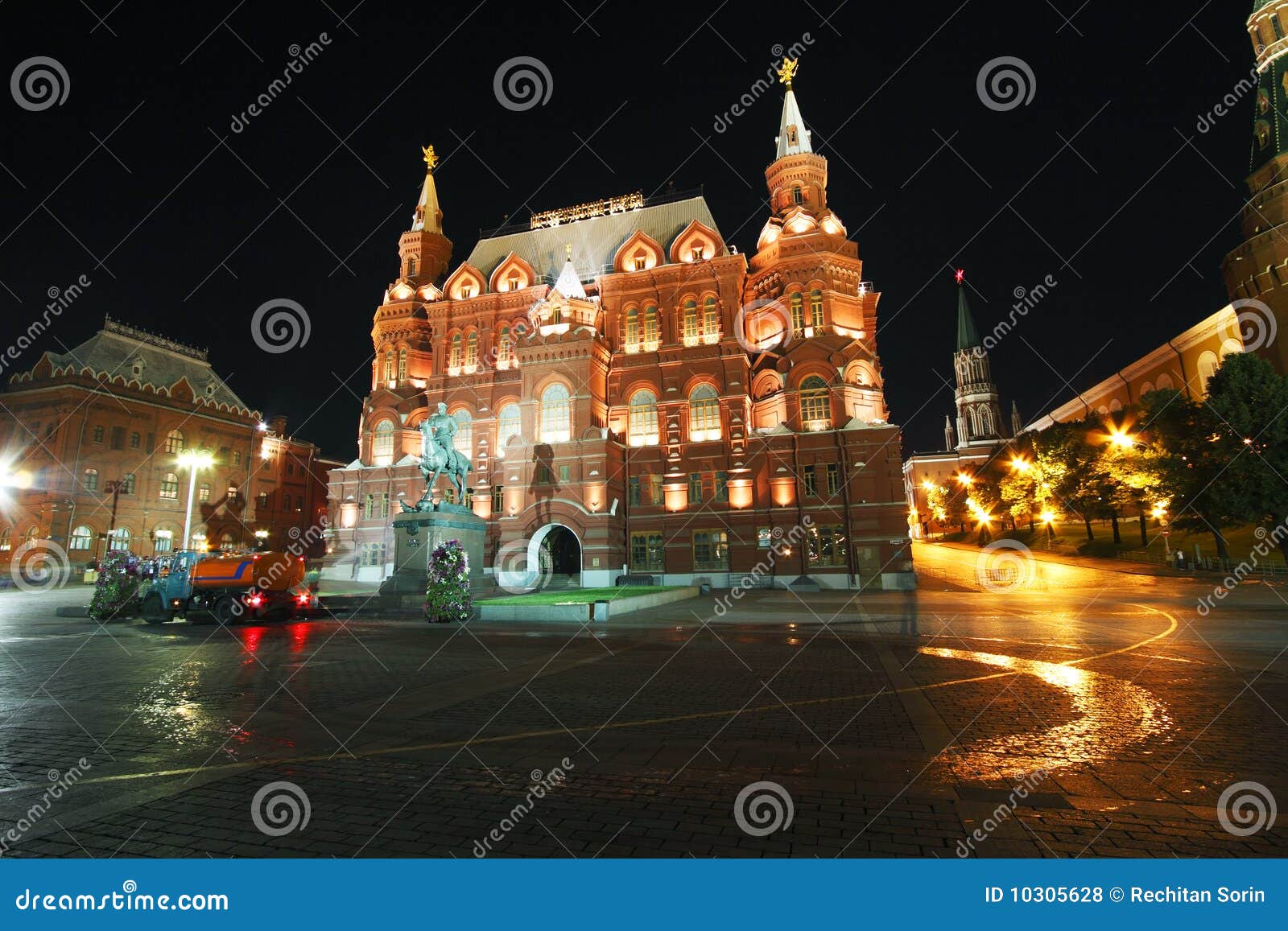 Moscow at night stock photo. Image of russian, destinations - 10305628