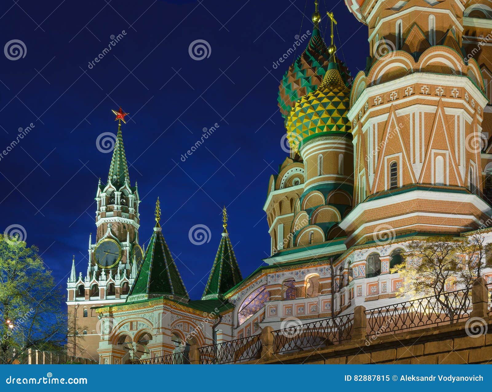 Moscow at night stock image. Image of view, architecture - 82887815