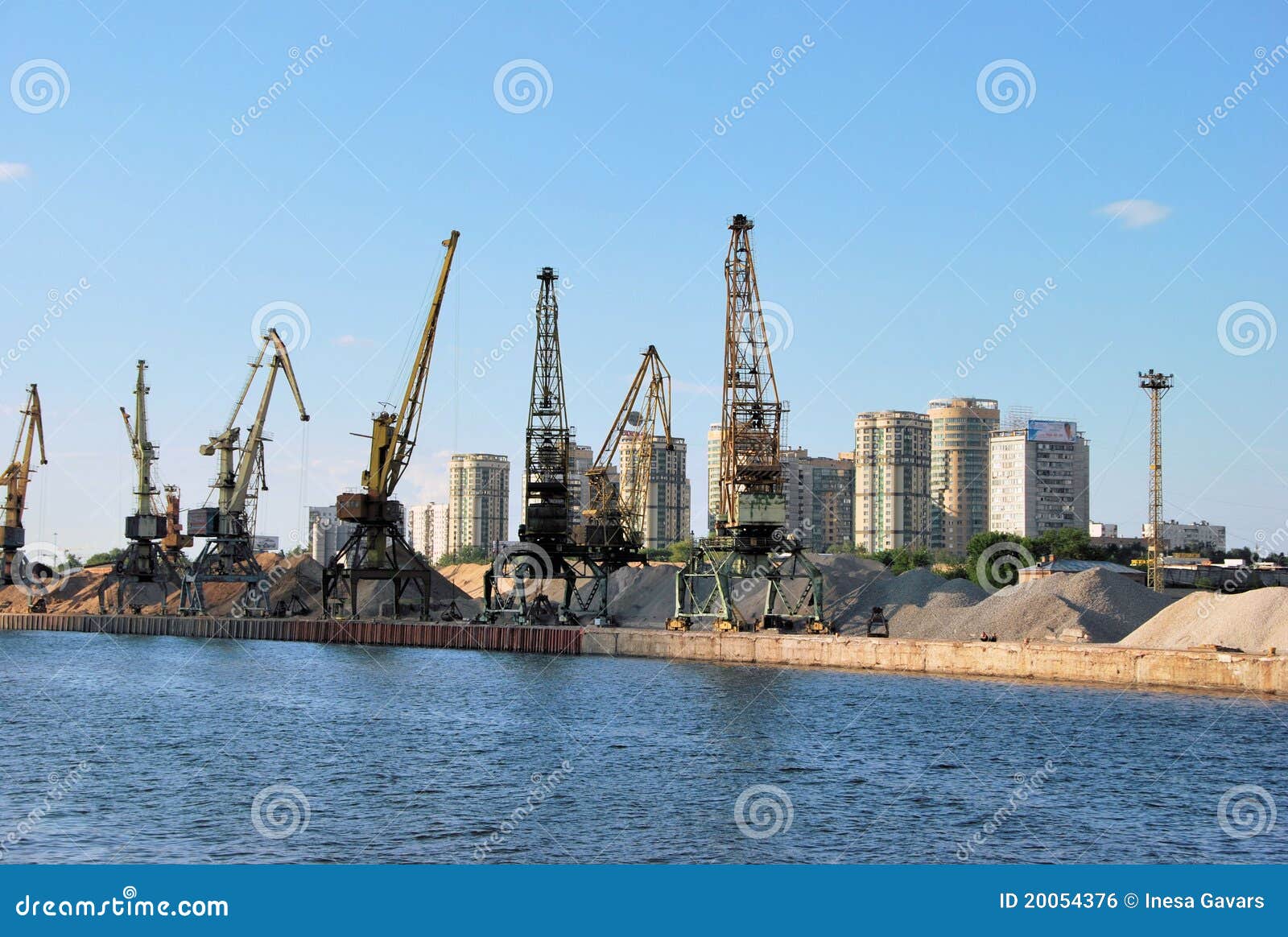 Moscow. Northern River Cargo Port. Editorial Photo - Image of blue ...