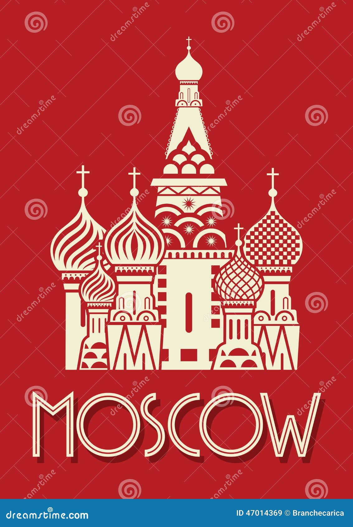 Moscow poster stock vector. Illustration of architecture - 47014369