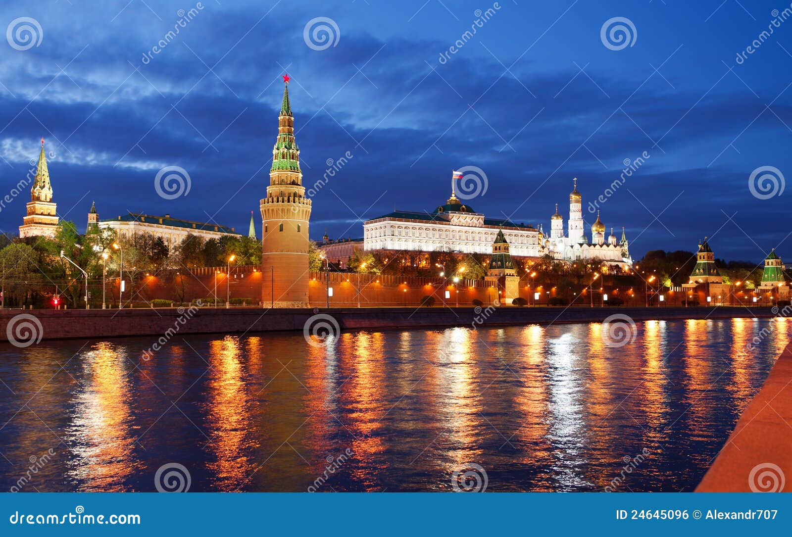 Moscow Red Square at night stock photo. Image of culture - 24645096