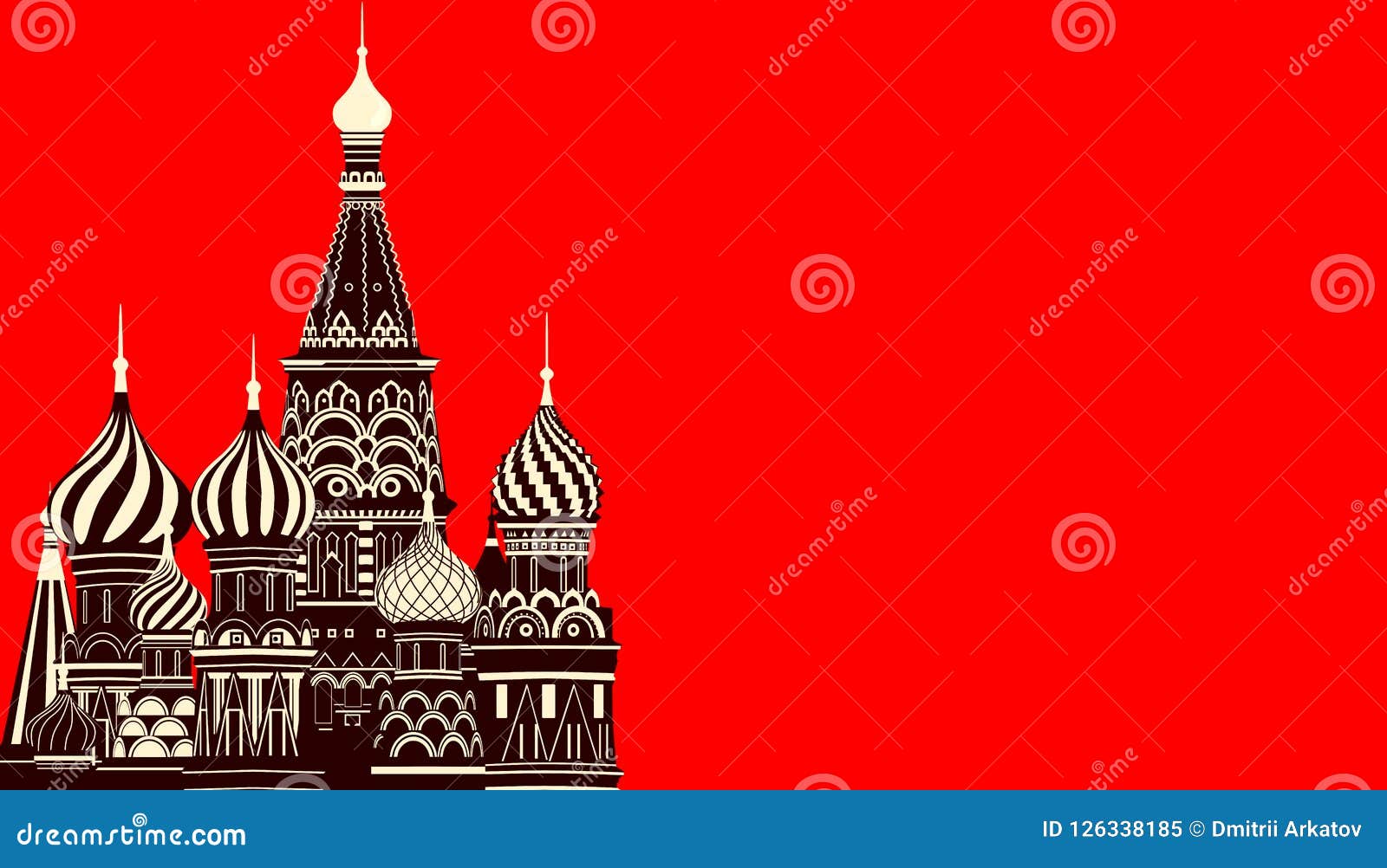 Moscow, Red Square St. Basil`s Cathedral. 3D Rendering Stock ...