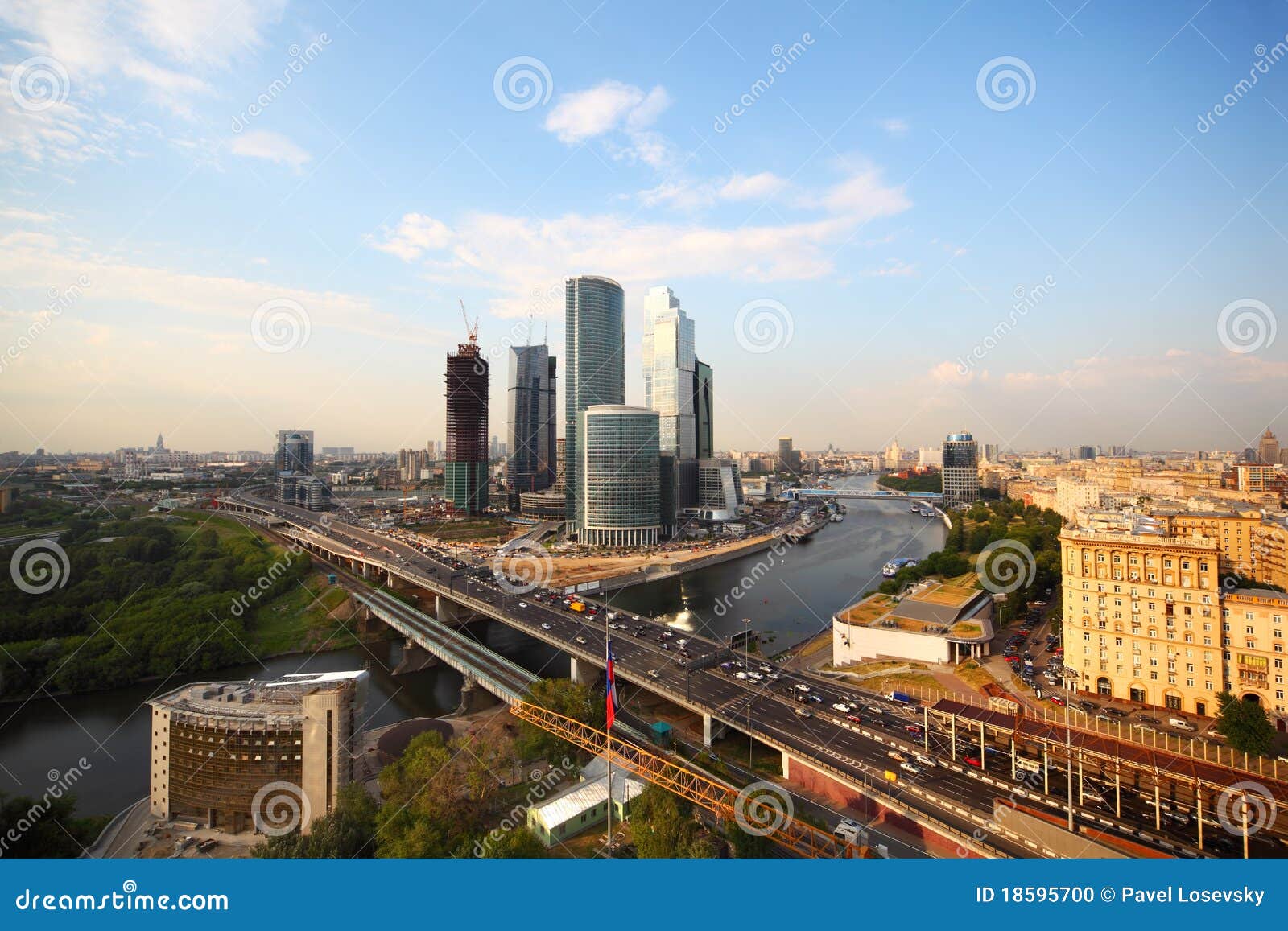 Moscow River. Moscow - City Landscape, The Third Ring Road Royalty-Free ...