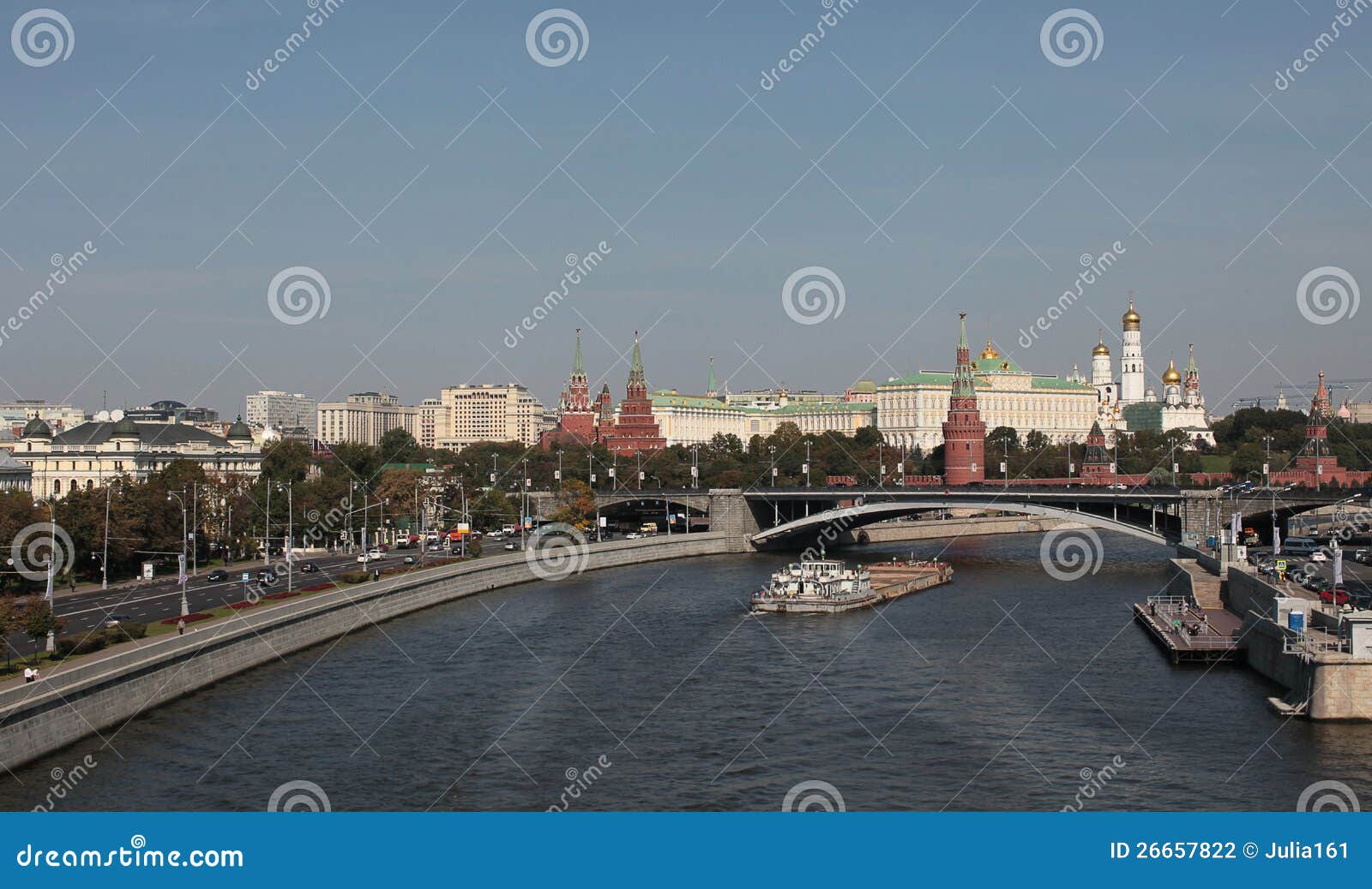 Moscow. River View To Kremlin Editorial Photography - Image of ...