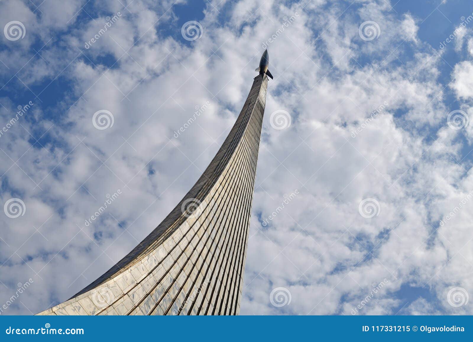 Moscow, Russia - April 30. 2018. Conquerors of Space is Monument in ...