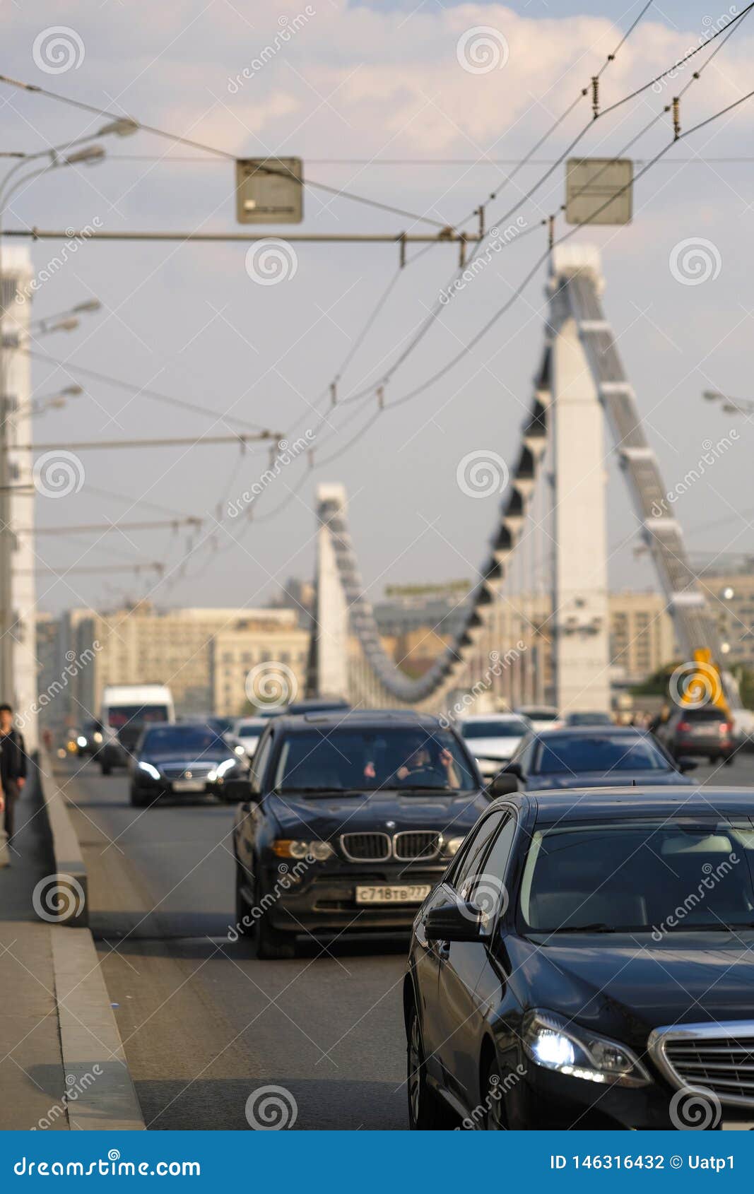 Traffic in Moscow editorial photography. Image of travel - 146316432
