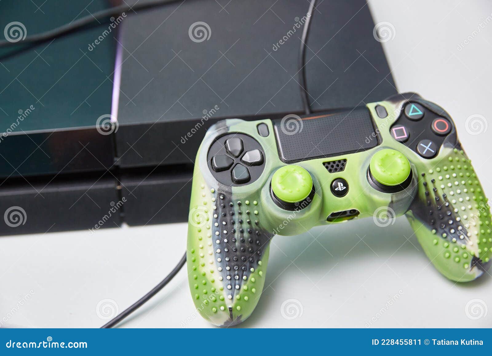 Moscow, Russia - August 13 2021. Joystick from the Sony Game Console ...