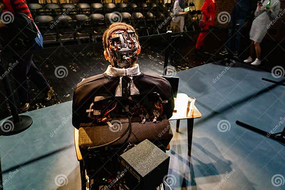 Cyborg Clone Robot Android And Artificial Man Concept Editorial Stock