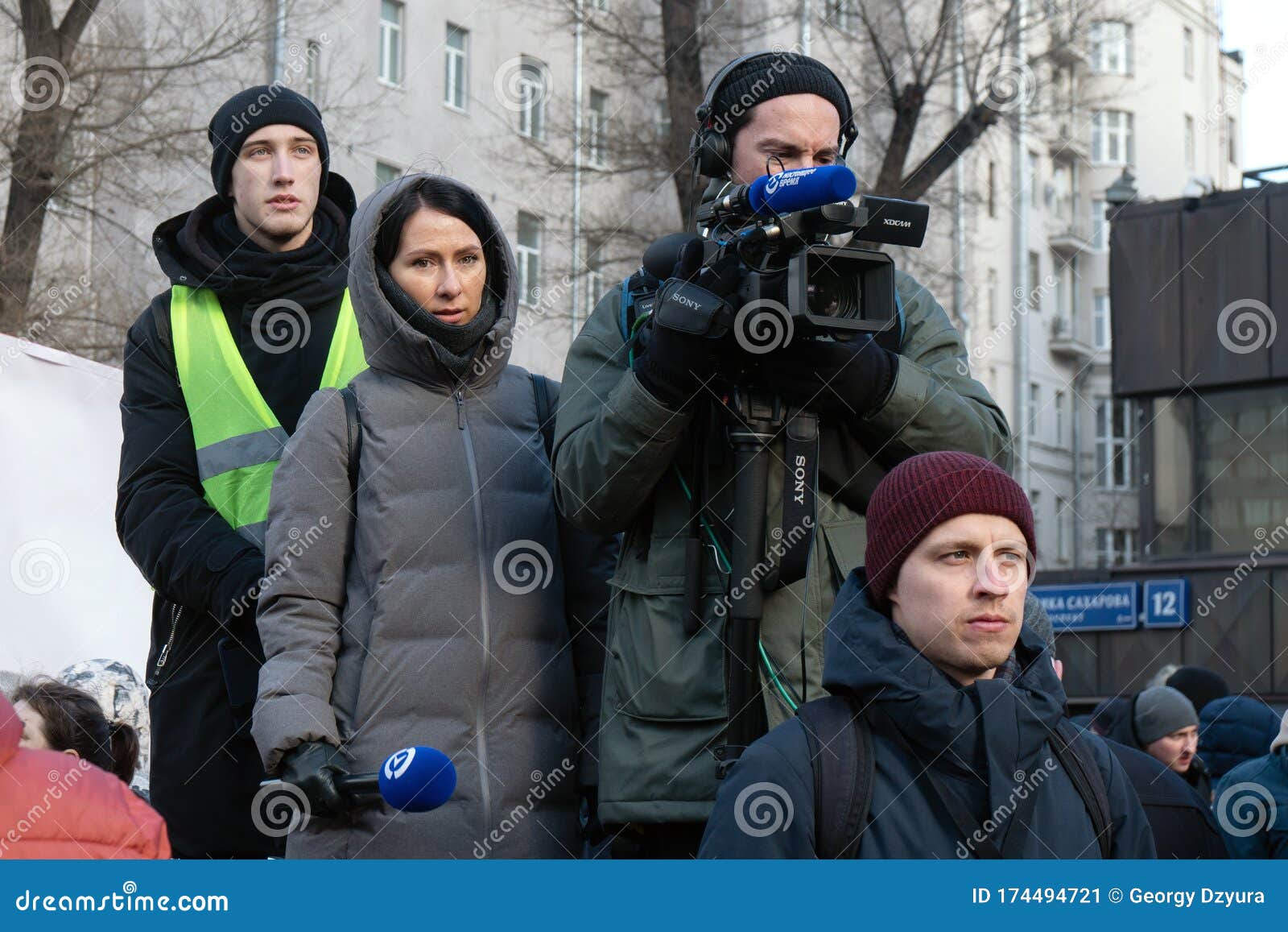 Moscow Russia February 29 2020 Journalists Of The Russian Tv