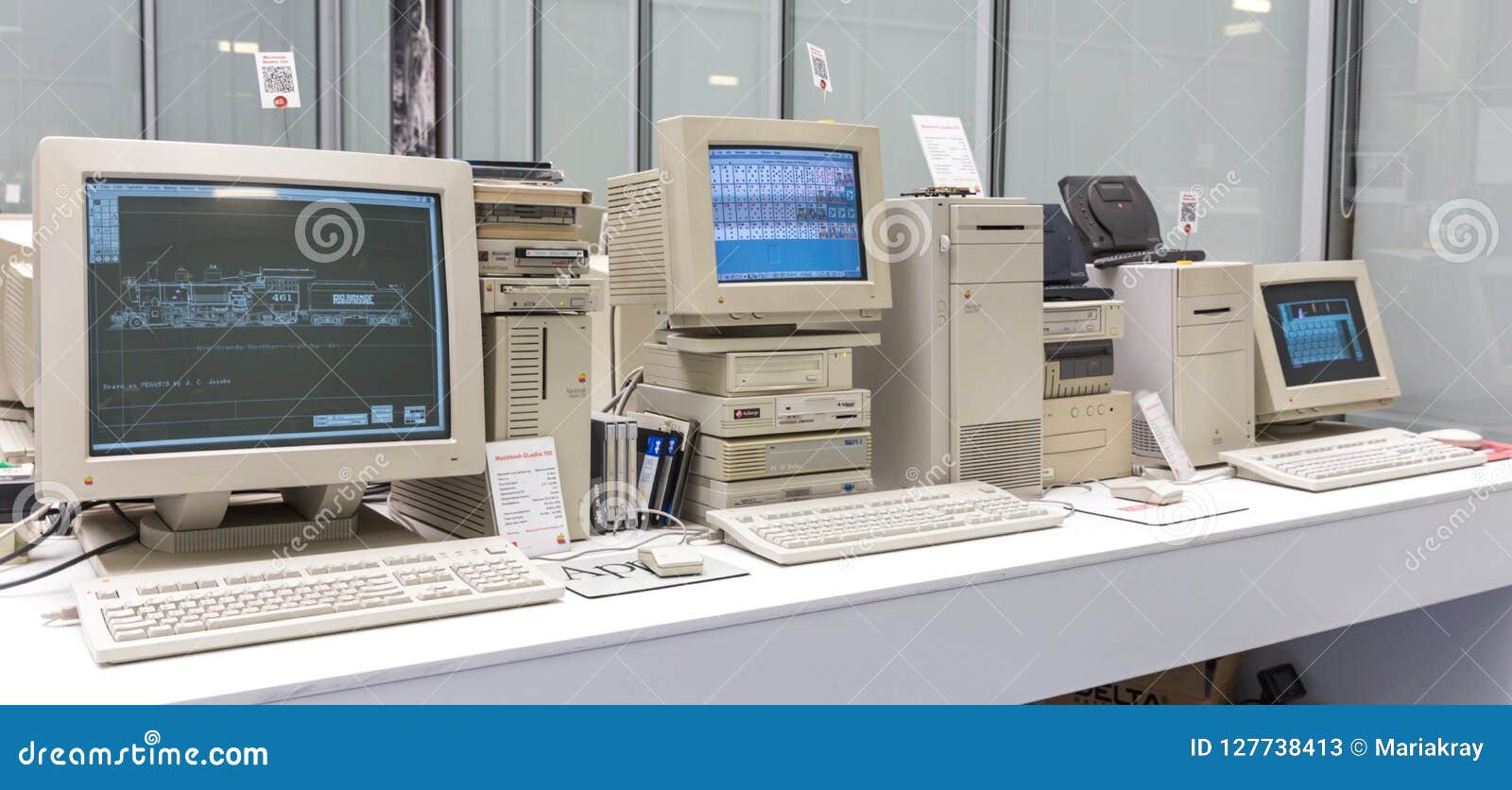 MOSCOW, RUSSIA - JUNE 11, 2018: Old Original Apple Mac Computer in ...