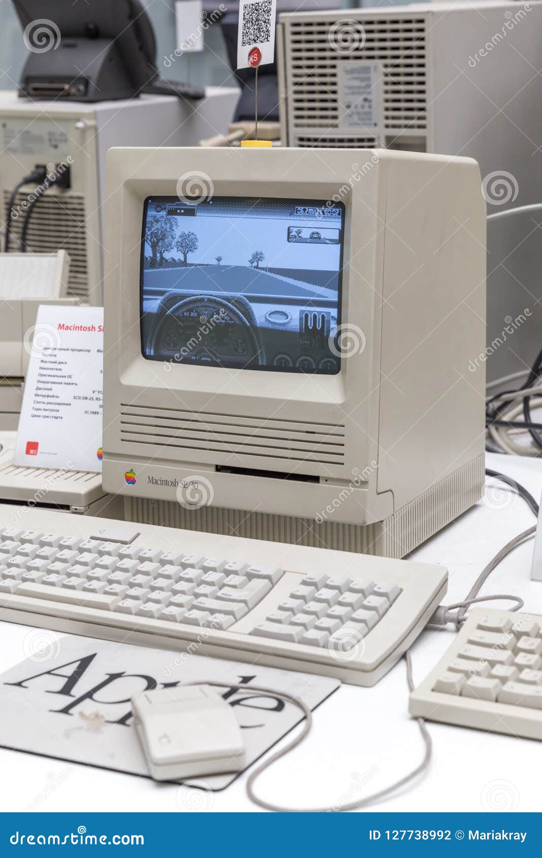 MOSCOW, RUSSIA - JUNE 11, 2018: Old Original Apple Mac Computer in ...