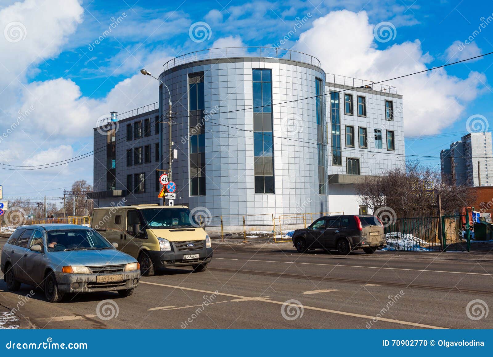 Moscow, Russia-March 20. 2016. Modern Garage Complex in Zelenograd ...
