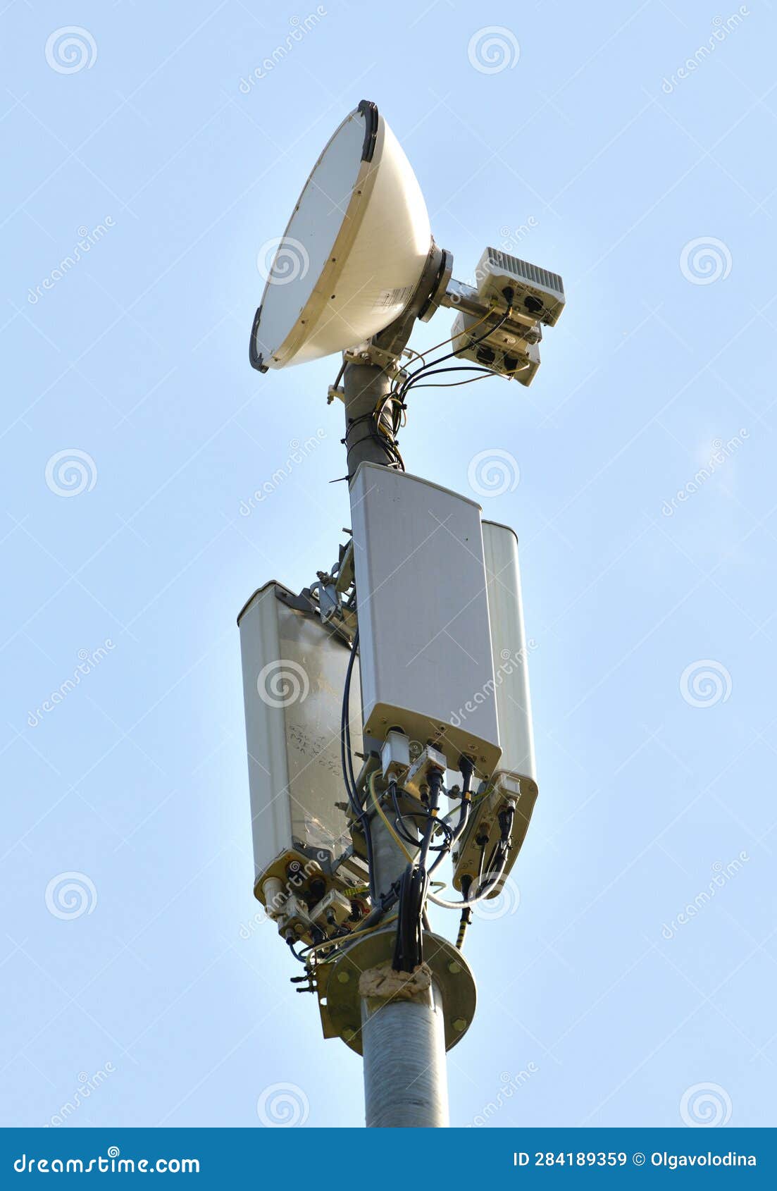 Moscow, Russia - May 14. 2021. Base Stations for Cellular Networks on a ...