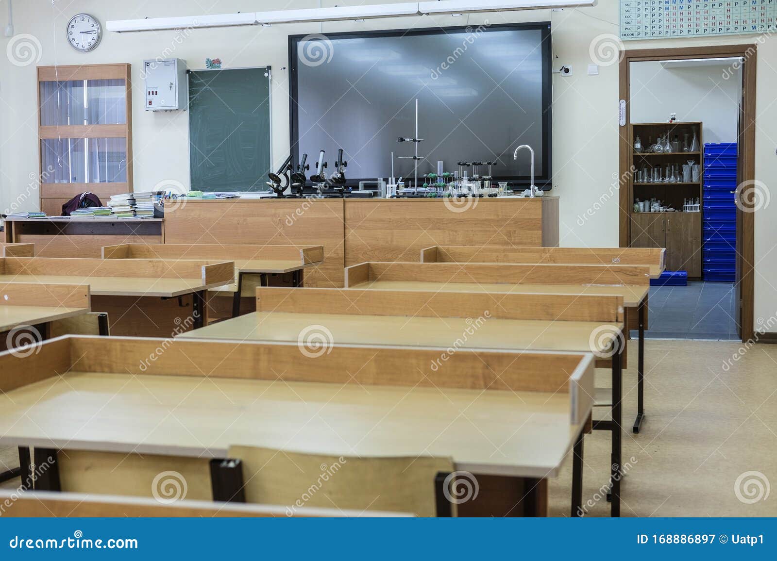 School Class Interior Image Editorial Photography - Image of furniture ...