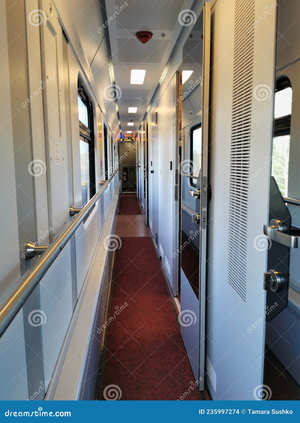 MOSCOW, RUSSIA Moscow Russia. Railway in Pandemic Time Train Inside ...