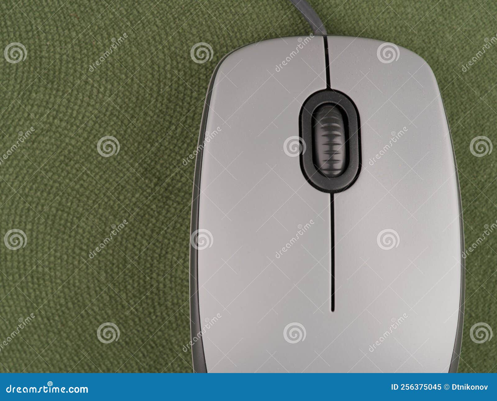 Moscow, Russia-September 16, 2022: Computer Mouse on a Green Background ...