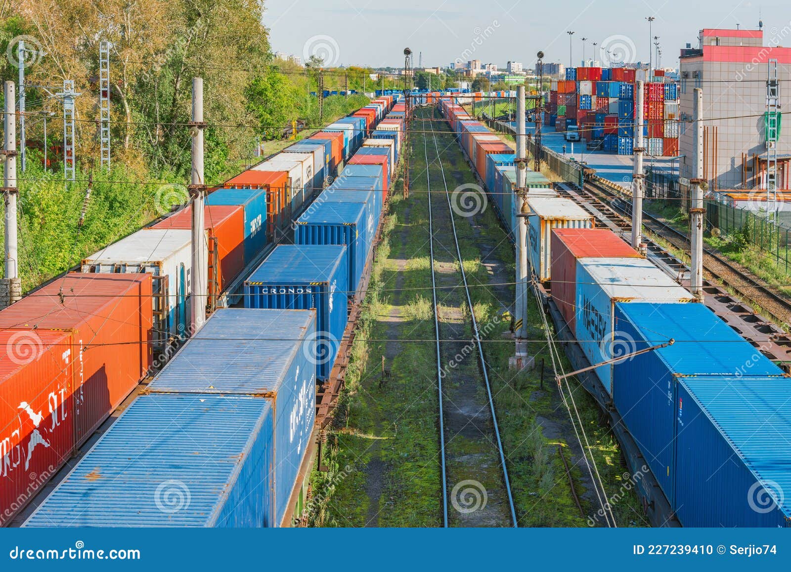 View of the Railway Container Terminal. Customs Area Editorial Image ...